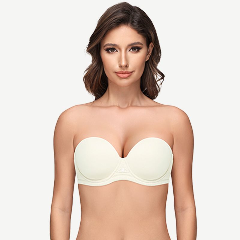 strapless ivory bra