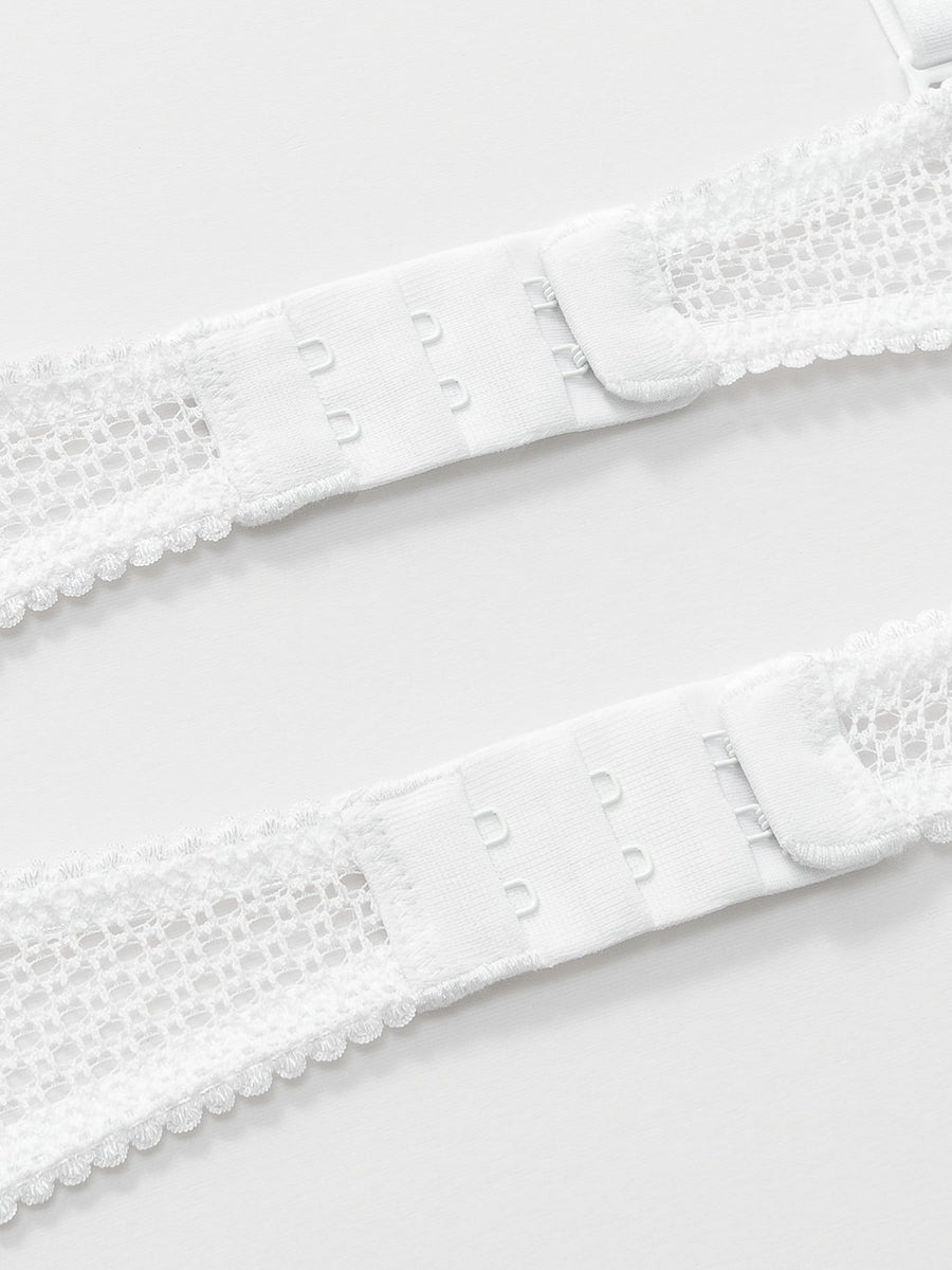 Lace Balconette See Through Underwire Multiway Bralette White – WingsLove